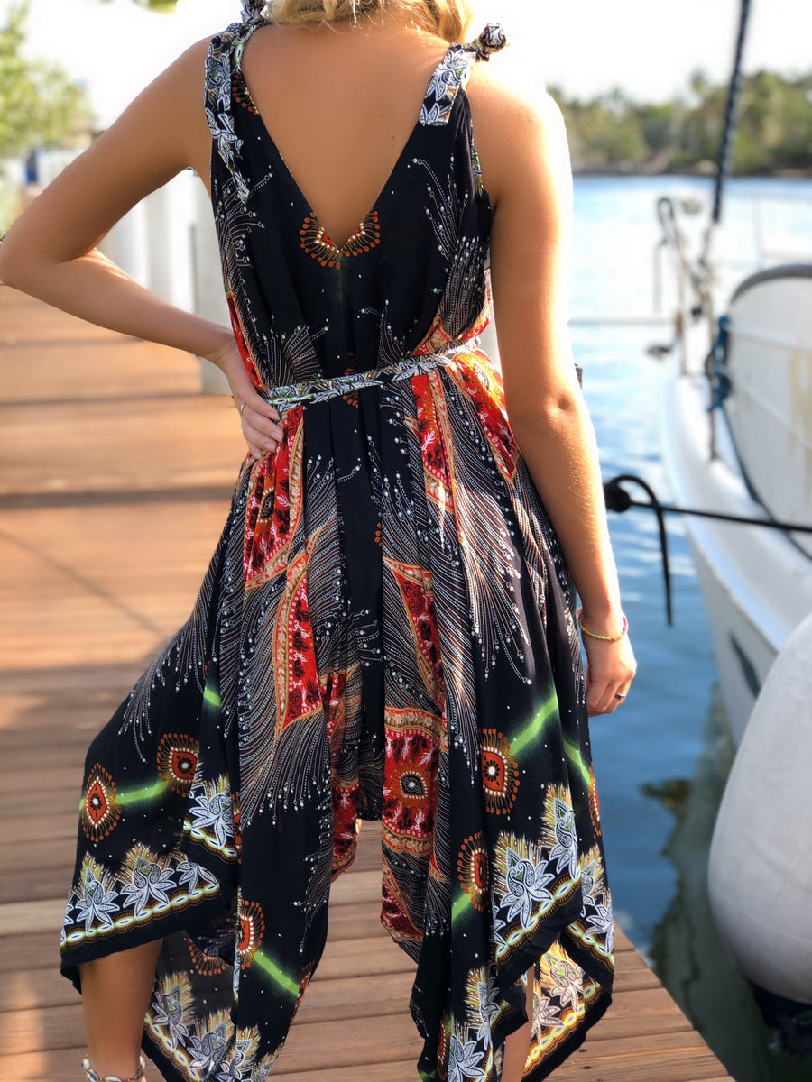 Cross wide leg printed jumpers – K&K Bohemian