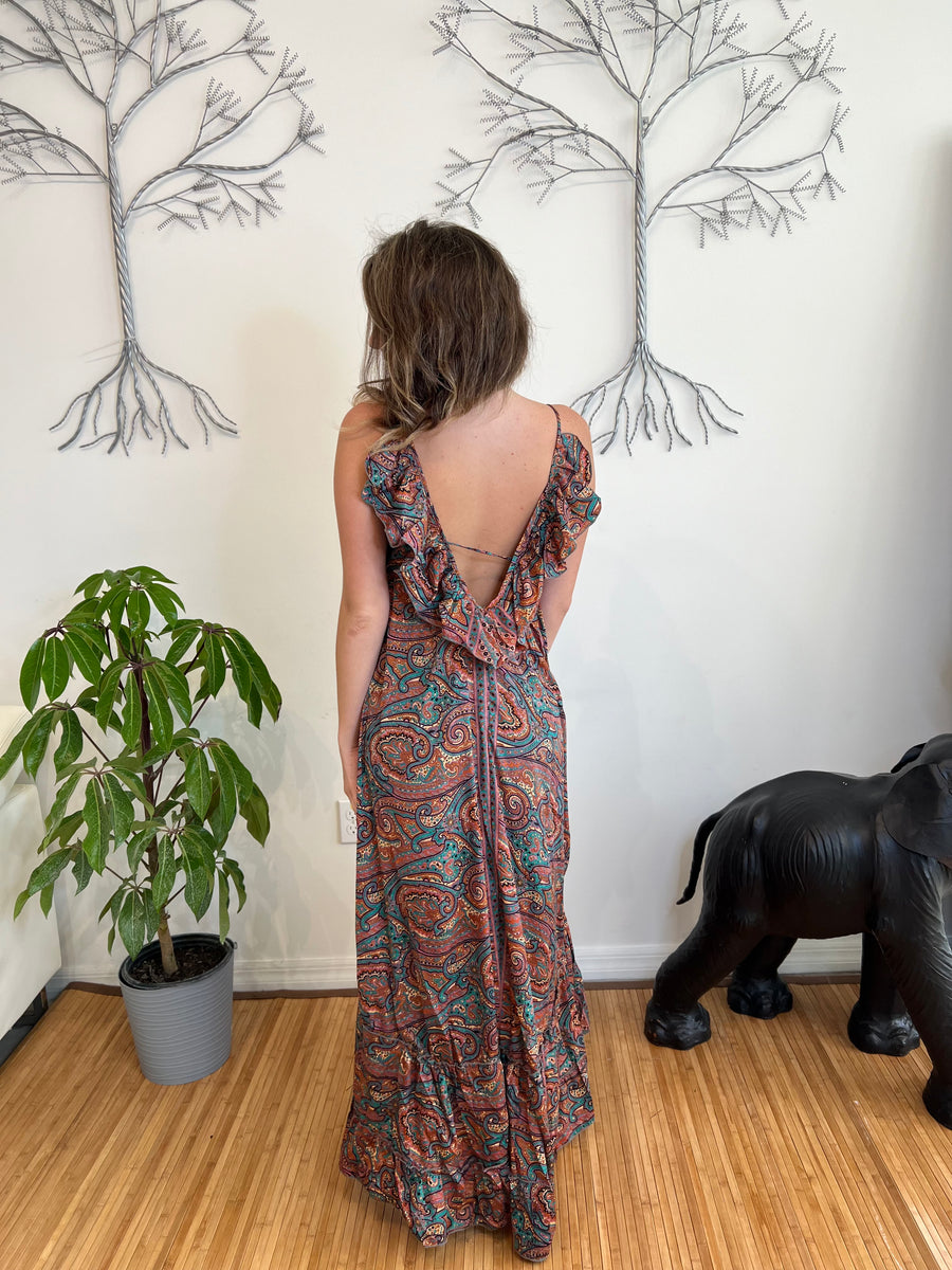 Ruffle Open Back Dress – K&K Bohemian